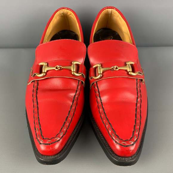 John Fluevog | Shoes | John Fluevog Red Leather Horsebit Loafers | Poshmark